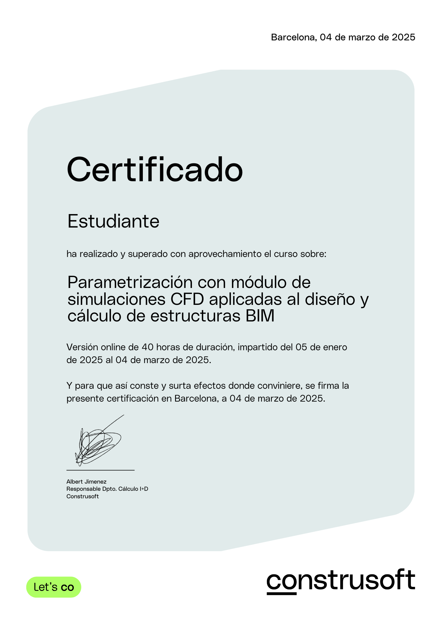 Parametrización del Cálculo de Estructuras | Construsoft